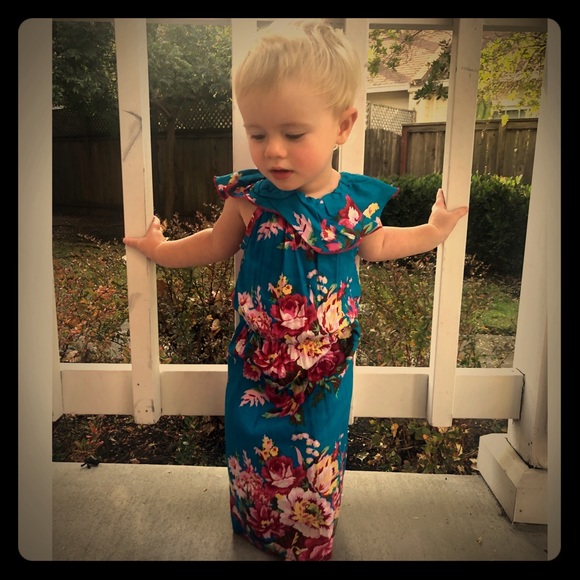 Handmade | Dresses | Final Sale The Lil Pina Maxi Blue Vintage In ...